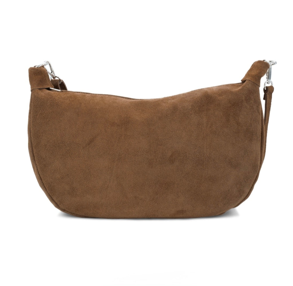 Brown Suede Large Crossbody Swing Bag – Amelia Rose Accessories