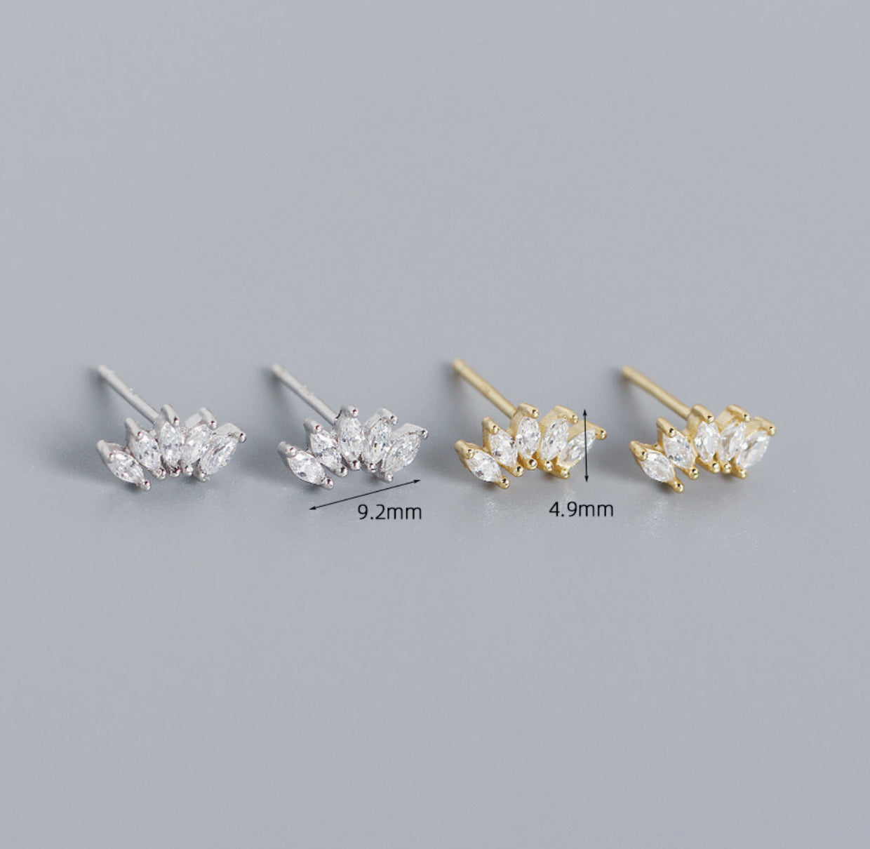 Silver Sparkle Stud Earrings – Amelia Rose Accessories